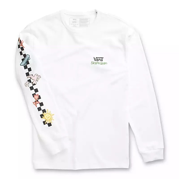 Vans | Shirts | Vans X Skateistan Off The Wall White Long Sleeve Arm ...